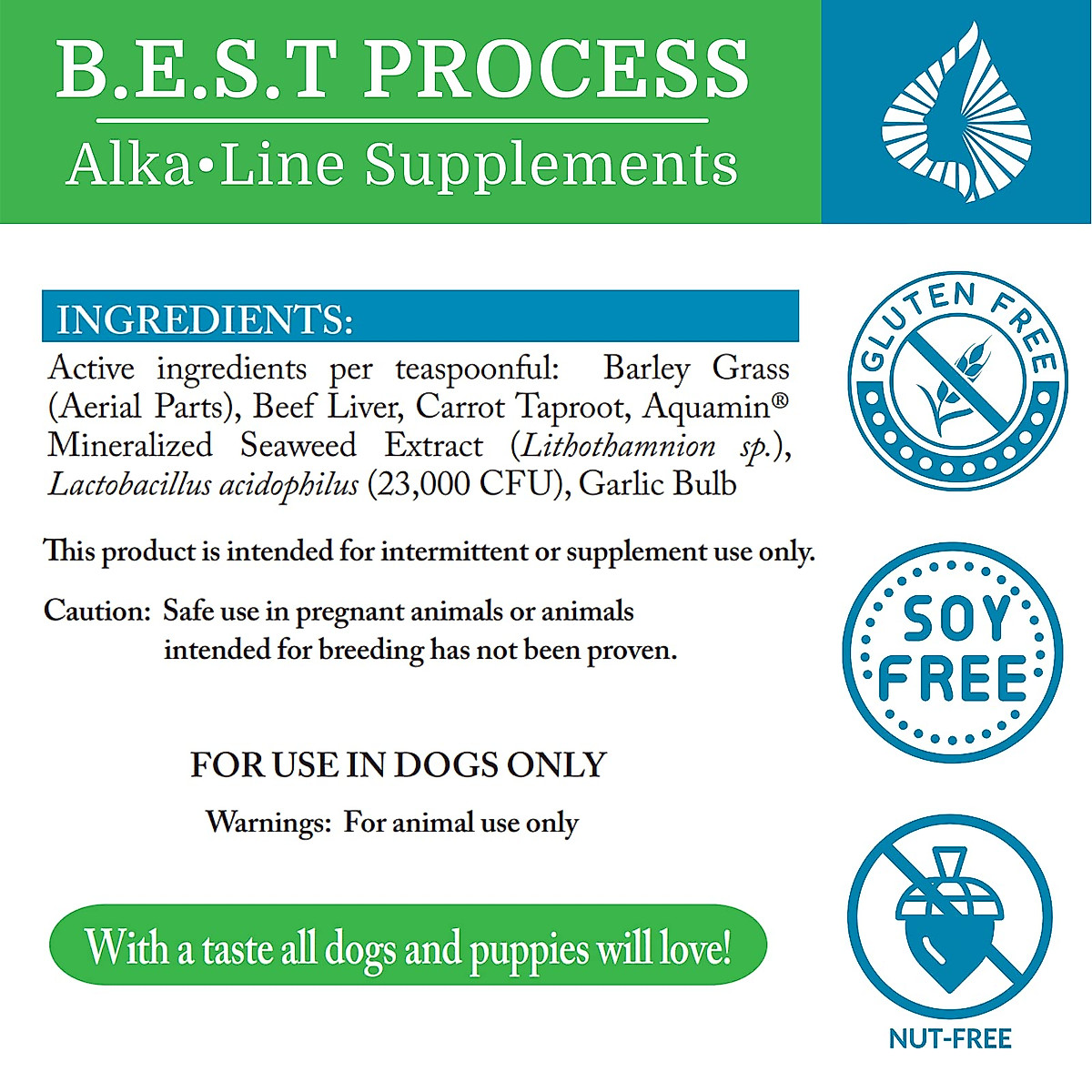 Alka•Dog — Morter HealthSystem Best Process Alkaline — Nutrient Rich Superfood Powder for Dogs with Probiotics, Trace Minerals, Enzymes & Antioxidants