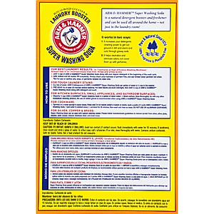 Arm & Hammer Super Washing Soda Detergent Booster & Household Cleaner, 55oz.
