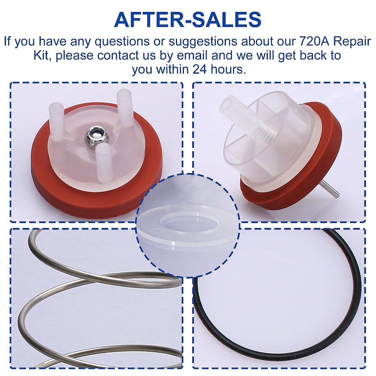 Aulpq RK1-720A Pressure Vacuum Breaker Repair Kit, for Zurn Wilkins 1/2”, 3/4”, and 1”Pressure Vacuum Breaker