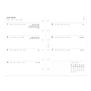 Filofax Norfolk Organizer, Personal Size, Taupe - Soft Full-Grain Leather, Six Rings, with Week-to-View Calendar Diary, Multilingual, 2024 (C022642-24)