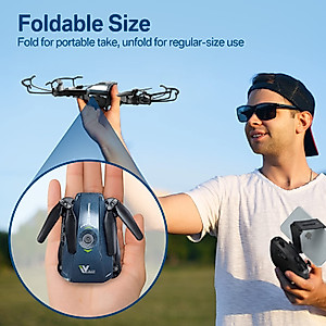 Drones with Camera for Adults/Kids/Beginners 1080P HD APP/Voice Control Camera Drone Easy to Control One-key Returning Altitude Hold 3D Flip 3 Speeds Toy Drone for Kids Gift Ideas for Boys Girls