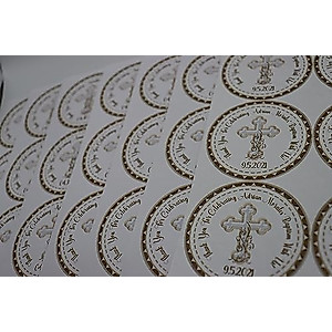 Gender Neutral Cross Stickers For Baptism, Christening, Baby Dedication, First Communion or Confirmation