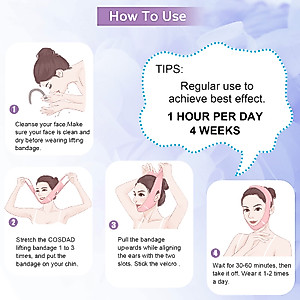 COSDAD Reusable Double Chin Reducer Chin Strap Face Slimming Strap Face Slimmer Shaper for Women,Breathable Comfortable V Line Lifting Mask,Innovative Lifting Technology,One Fits All,Purple