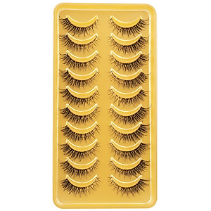 False Eyelashes Natural Wispy Lashes Cat Eye zanlufly Clear Band 3D Lashes that Look Like Extensions Soft Handmade Fake Eyelashes Lashes Pack