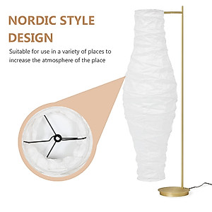 Uonlytech Paper Floor Lamp Shades Nordic Style Table Lampshades Japanese Style Standing Light Cover Light Accessories for Home Bedroom Desk Floor Lamp