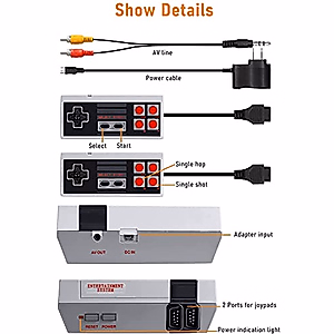 GameNext Mini Game Console Childhood Video Game Consoles Built-in 620 Games with NES Dual Controllers Handheld Game Player Console Classic System Edition Plug & Play For Kids & Adults