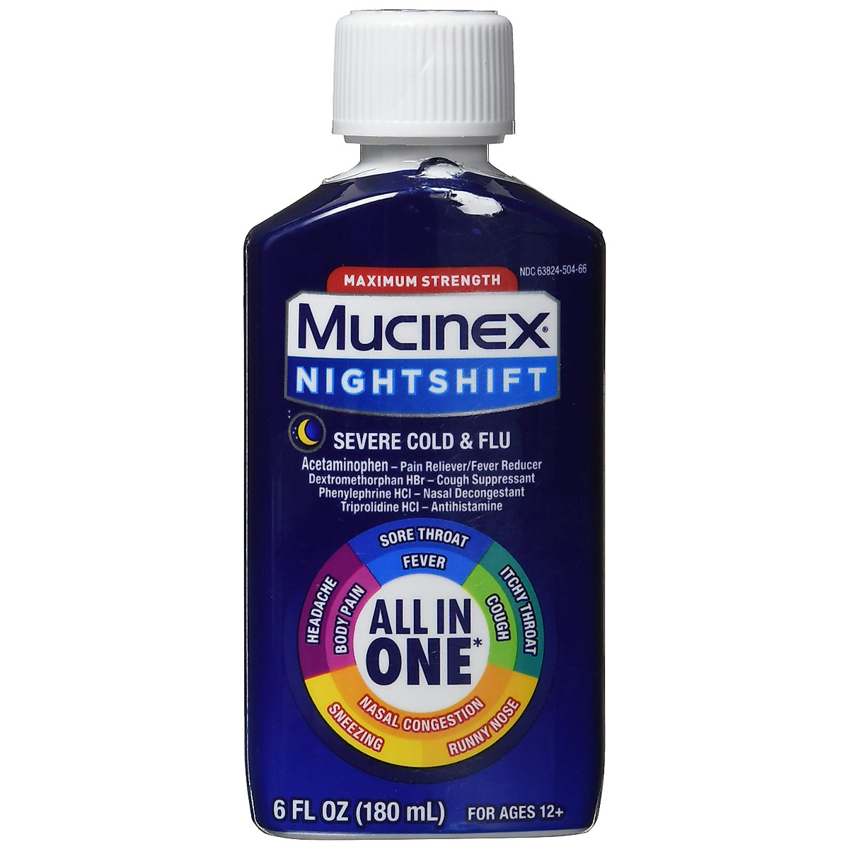 Mucinex Nightshift Severe Cold & Flu, 6 Fl Oz