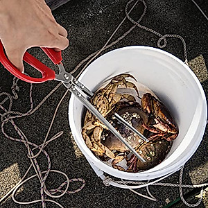 UPKOCH Multi- Steel Garbage Accessory Anti- Pick Slip Tongs Outdoor Style Cooking Garden Function Grilling Crabs BBQ Tool Portable Elderly Stainless Live Nabber Reacher for Trash Crab