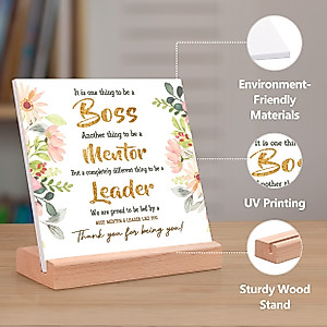 Boss Gifts for Women, Best Christmas Gifts for Boss Female - Unique Office Desk Card with Warm Words, Funny Boss Lady Gifts for Birthday, Going Away, Boss Day - Thank You Gifts for Your Female Boss