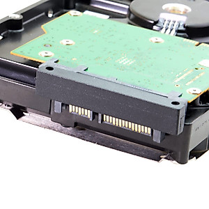 cablecc Right Angled 90 Degree SATA 22Pin 7+15 Male to SATA 22P Female Extension Convertor Adapter