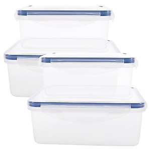 IMIKEYA 4-piece Pp Material Airtight Food Storage Containers with Lids for Sandwiches Snacks