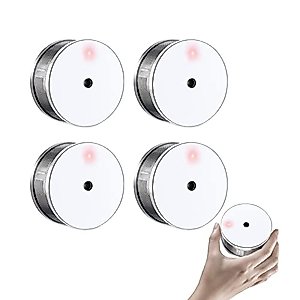 SITERWELL Mini Smoke Detector 4 Pack, Photoelectric Smoke Alarms Battery Operated 10 Year Fire Detector, UL Listed Smoke Detector for Home