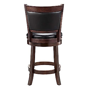 Ball & Cast Swivel Counter Height Barstool 24 Inch Seat Height Cappuccino Set of 2