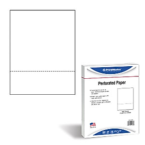 PrintWorks Professional 3" Perforated Paper, 500 Sheets, 24 lb, White (04168)