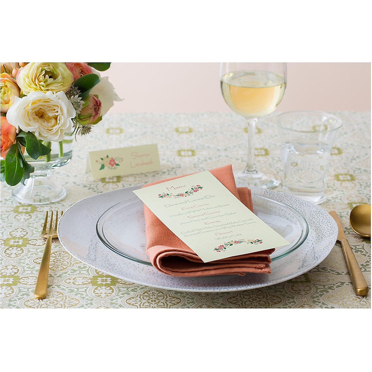 Avery Textured Place Cards, White, 1.43" x 3.75", 60 Pack (80504)