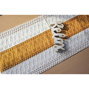 ZJZC Art Garden Style Cotton Hemp Material Table Runner (Mustard Yellow Braided, 12*70inch)