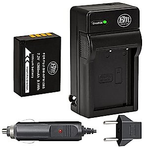 BM Premium NP-W126S High Capacity Battery and Charger for Fujifilm FinePix X-S10, X-T100, XT-200, X-100F X-100V X-A7 X-H1 X-T10 X-T20 X-T30 X-A3 X-A5 X-A10 X-E1 X-E2 X-E2S X-E3 X-T1 X-T2 X-T3 Cameras