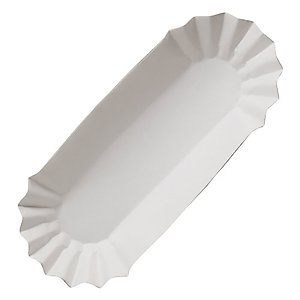 Hoffmaster 610725 Fluted Hot Dog Tray, 6" Diameter x 1-1/4" Wall Height, Heavy Weight (6 Packs of 500)