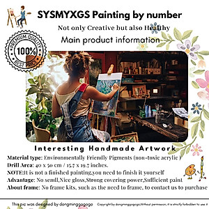 SYSMYXGS Paul Cezanne Paint by Numbers for Adults Painting by Number Oil Canvas Painting Adults' Paint-by-Number Water Colors Kits Paint by NumbersColoring paintworks