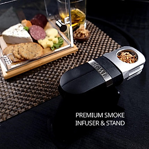 SIGVAL The Smoking Cube - Cocktail Smoker and Smoking Box Kit, Magnetically Removable Display Board, with Wood Chips