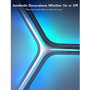 Govee Glide Y Lights, RGBIC LED Gaming Lights for Wall, Smart Wi-Fi Game Lights with Music Sync, DIY and Timer Feature, Gaming Room Lights, LED Lights for Gaming Setup, Wall Lights 7 Pack