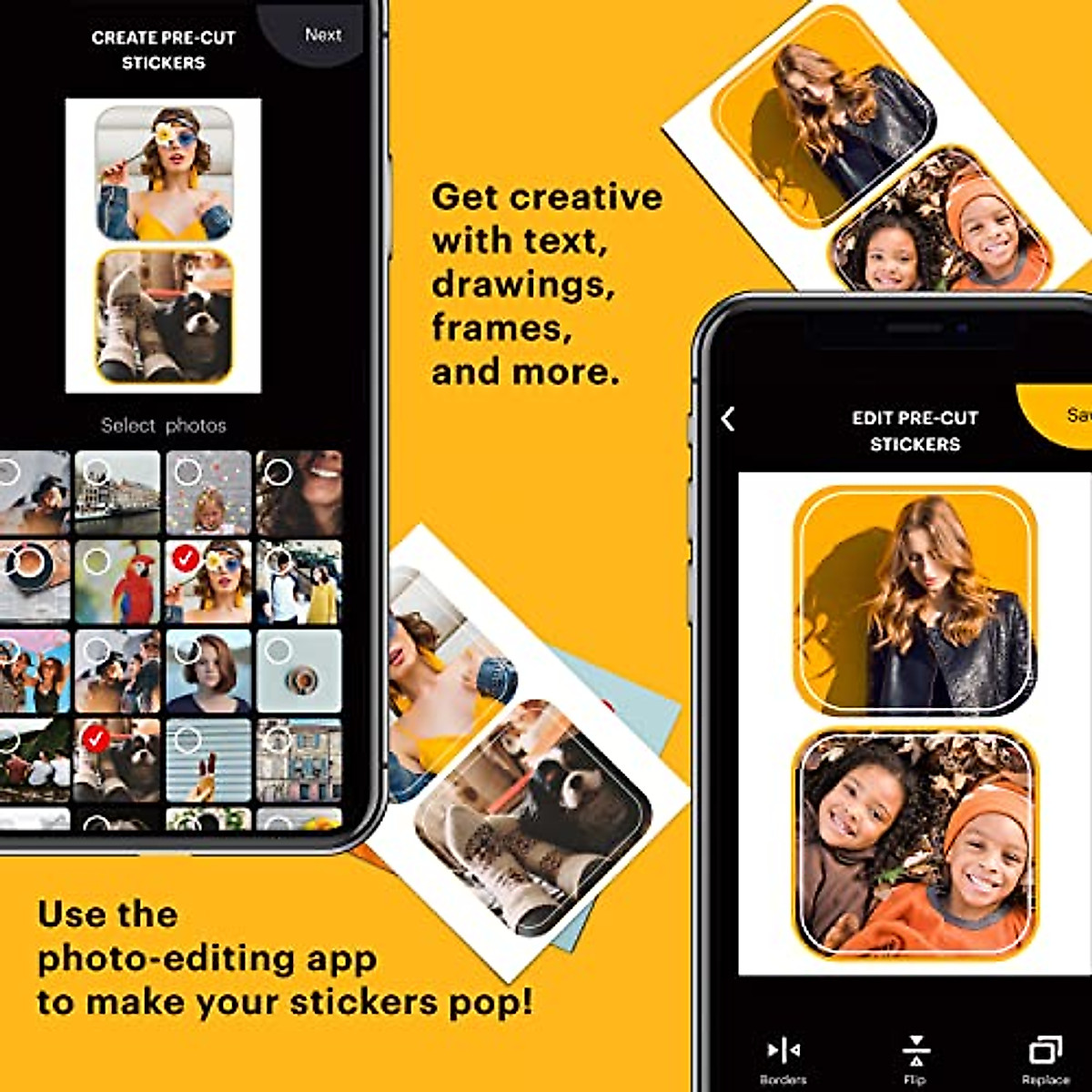 Kodak 2”x3” Premium Zink Pre-Cut Sticker Photo Paper (30 Sheets) Compatible with All Kodak 2x3” Instant Print Products – Except Printomatic