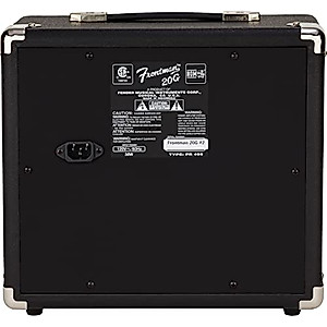 Fender Frontman 20G Guitar Combo Amplifier - Black Bundle with Instrument Cable and Picks