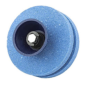 Adefol 4 Pcs Double Layer Lawn Mower Blade Sharpener with Blade Balancer for Any Power Drill Hand Drill High Temperature Resistance Not Easy Damage