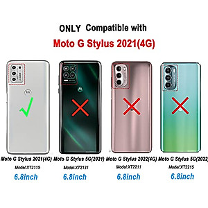 LeYi for Moto G Stylus Case, Moto G Stylus 2021 Case with 2 Tempered Glass Screen Protector, Military Grade Phone Case with Kickstand for Motorola G Stylus 2021 [Not Fit 5G/2020], Black