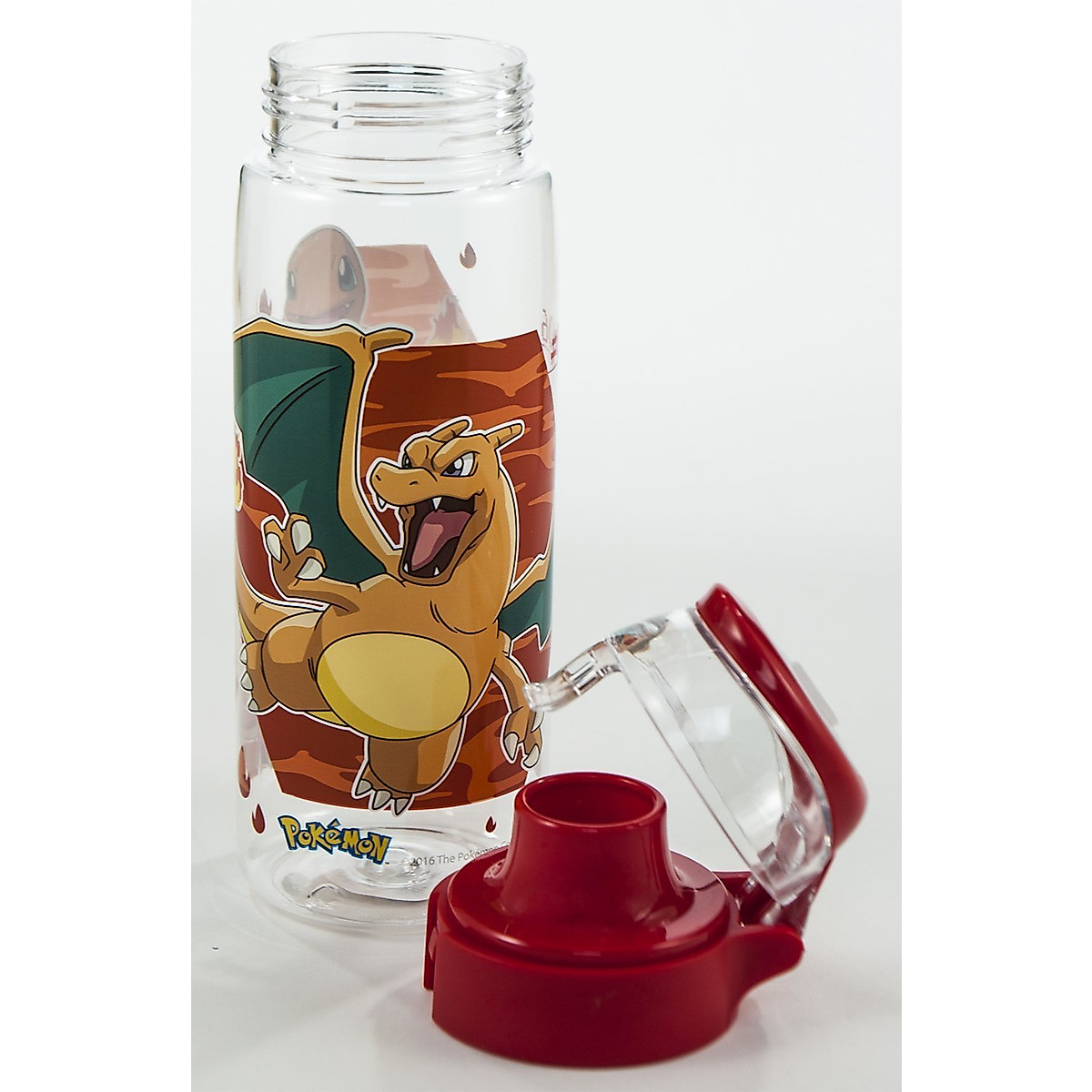 25-oz Pokemon Water Bottle with Flip-Top Cap & Carrying Loop- by Zak! , BPA-Free and Break Resistant (Charizard)