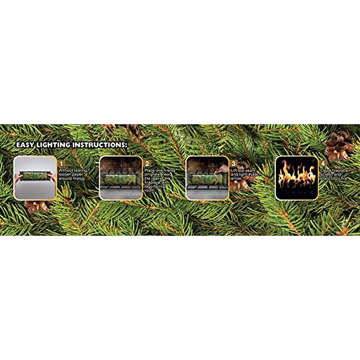 Pine Mountain 4152501384 American Home by Yankee Candle Fragrance Firelog, 3-Hour Burn Time, Scented, 4 Logs