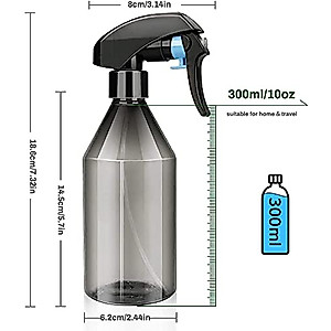 Plant Mister Water Spray Bottle - Fine Mist Spray Bottle for Flowers, Plants, Gardening, Cleaning Solutions - 10oz, Plastic