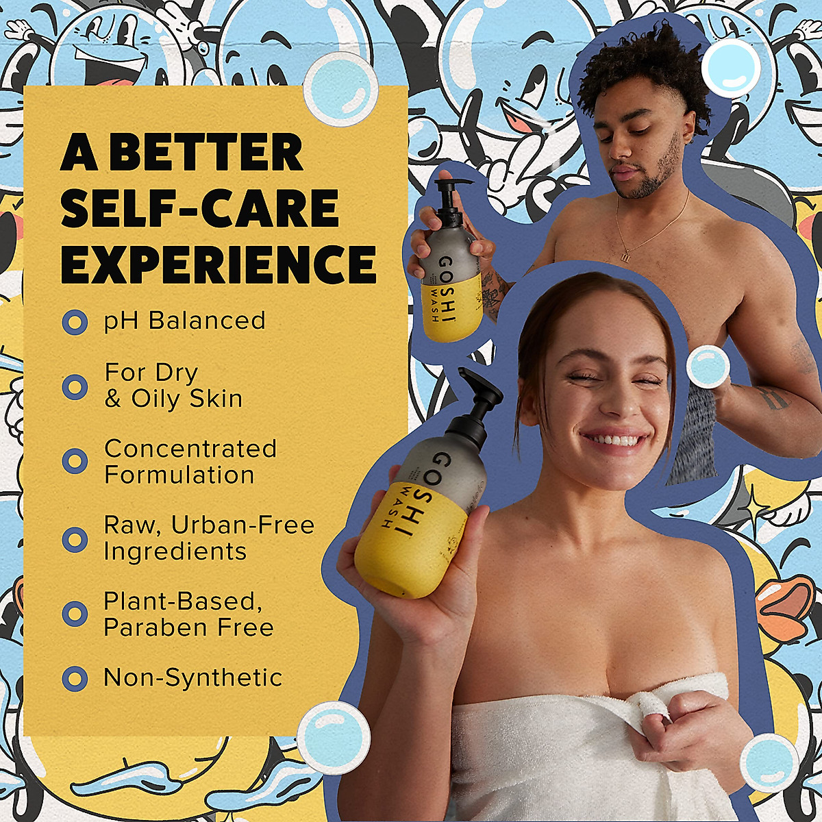 GOSHI Super Vitamin Body Wash 16 oz - pH-Balanced Moisturizing Body Wash for Men and Women - For All Skin Types