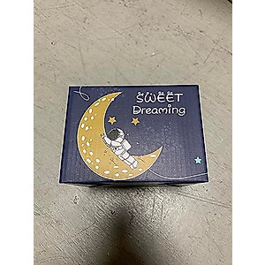 Kawaii Astronaut Cup Space Embossed Planet Mug, Cute Ceramic Coffee Mug, Novelty Mug with Lid and Spoon for Coffee, Tea, Milk, Aesthetic Room Decor Funny Gift Birthday for Girl Boy Women (Dark blue)