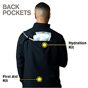 Apricoat Adventure 2.0 Men's Warm Winter Jacket Insulated, Hooded, Waterproof and windproof for Traveling, Hiking, Trekking, Camping, & All Sports Activities such as Snowboarding & Skiing-Black