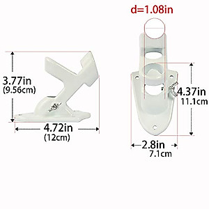 Flag Pole Holder for Outside House, Flag Holder, Flag Holders for Outside, Heavy Duty Flag Pole Mounting Bracket, Flag Bracket, Aluminum Rust Free Coated, Stainless Hardware 1" Diameter