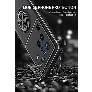 YukeTop Cover for Oppo Reno2 F Case, Soft TPU, Drop-Resistant, Rear Ring Holder, Cover Protection for Oppo Reno2 F.(Black)