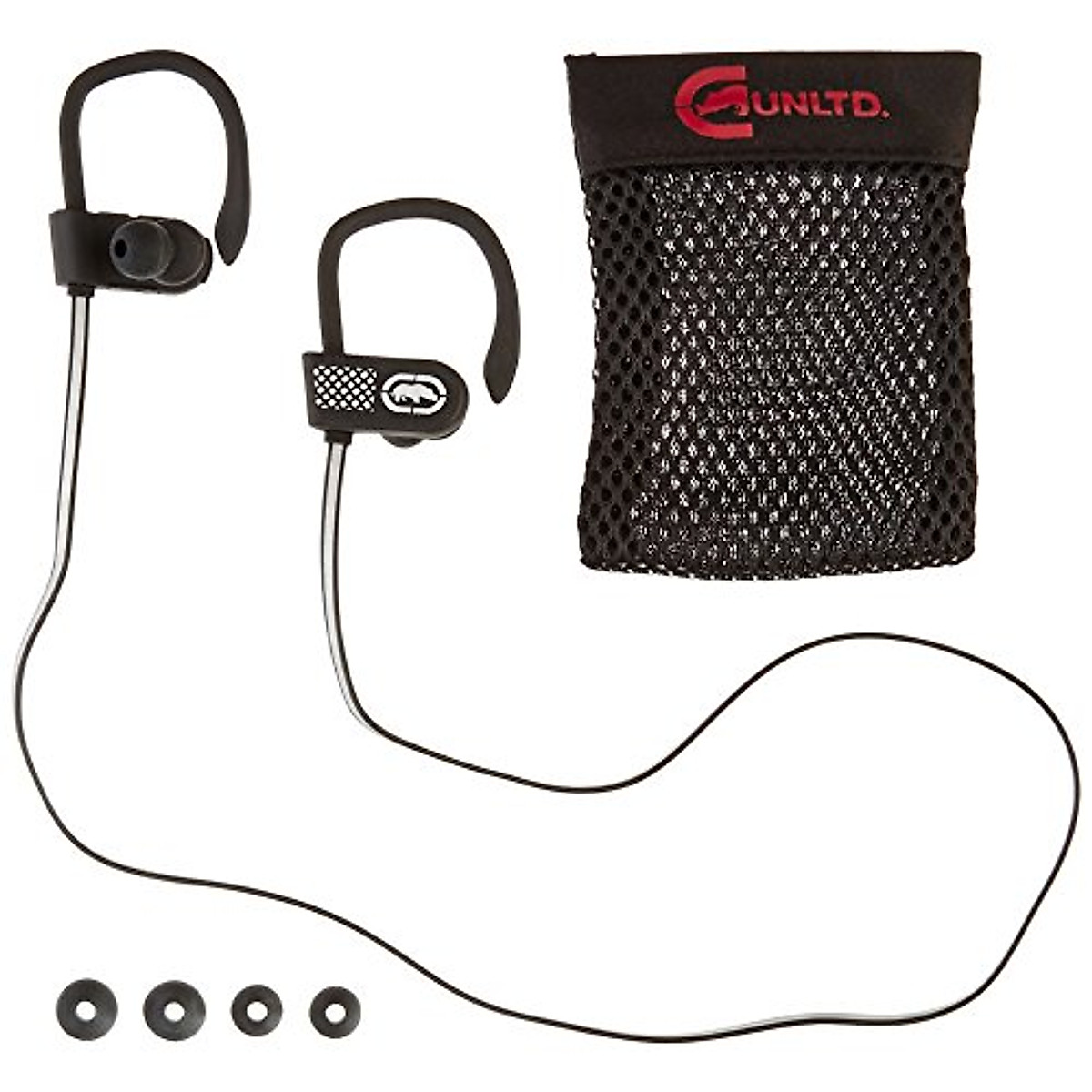 ECKO Unlimited EKU-RNR2-BK Bluetooth Runner2 Ear Hook Earbuds with Microphone, Black
