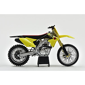 New-Ray 1/12 Suzuki RM-Z450 2014 Suzuki Motocross/Off-Road Bike, Yellow, (57643)