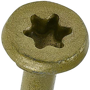 Power Pro 48604 Wood Screws, #10 x 4", Premium Outdoor Deck Screws, Rust Resistant, Epoxy Coated Bronze, 1lb Box, 52 pcs