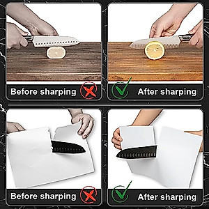 Bellsal Knife Sharpening Stone Whetstone Knife Sharpener Wet Stones Chisel Sharpening Kit Stones Leather Strop Honing Guide for Sharpeners Knives