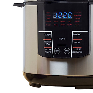 Brentwood Select EPC-626 6 Quart Digital Pressure Multi Cooker, Stainless Steel