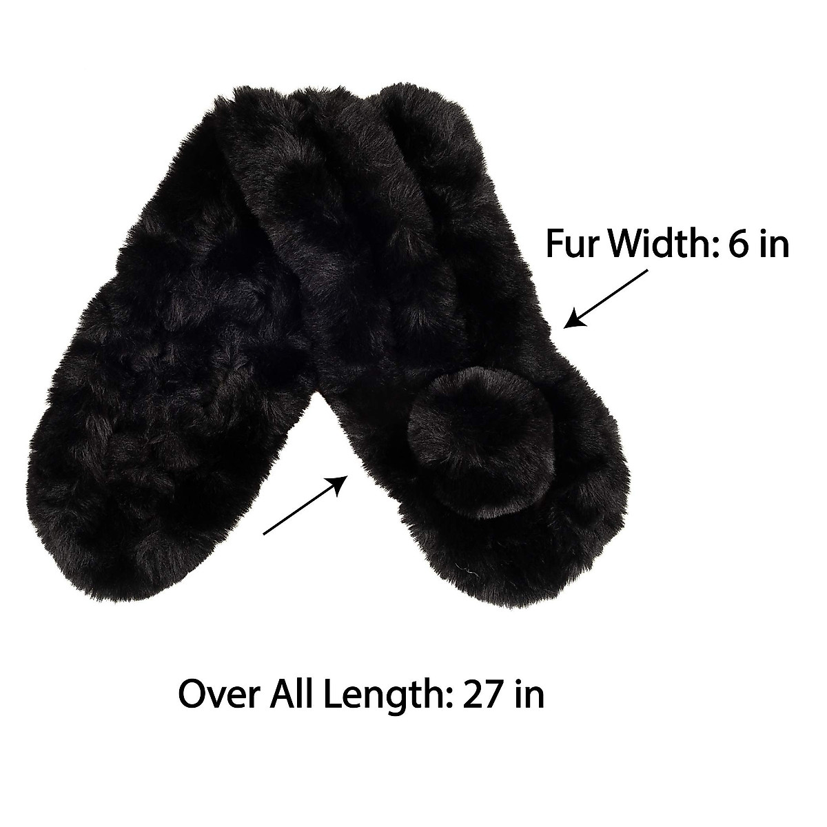 MELIFLUOS DESIGNED IN SPAIN Fur Collar Scarf for Women Faux Fur Scarves Neck Shrug for Fall Winter Spring Coat Dress (FC01-11)