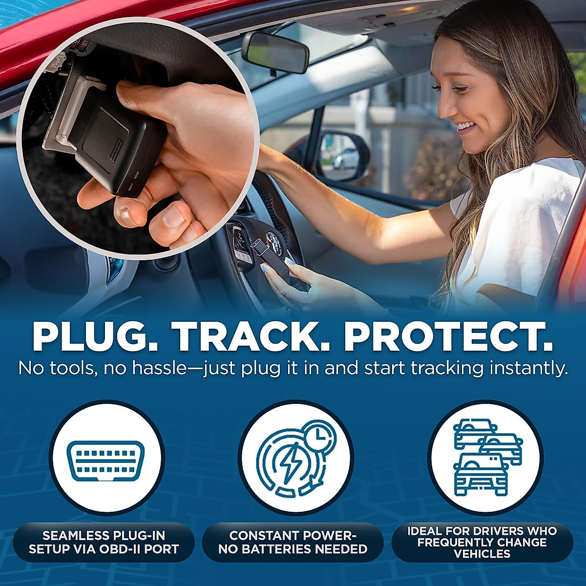 Lightning GPS OBD-II Real-Time GPS Tracker for Vehicles – Easy Installation, Flexible Subscription Plans for Cars, Trucks, Fleets & Teen Drivers – GPS Locator w/Instant Alerts – Subscription Required