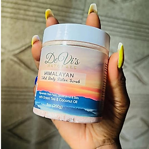 DeVi's Naturals Himalayan Body Exfoliating Scrub, Whipped Foaming Scrub, Reduce Razor Bumps and Strawberry Legs, Fade Dark Spots and Scars, Gentle Underarm Detox Scrub For Body Odor, Self Care Gift