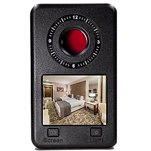 Mic-Lock Camera Finder Pro Black - Anti-Spy Hidden Camera Detector with Light Mode, Night Vision Mode, & Camera Finder Trainer