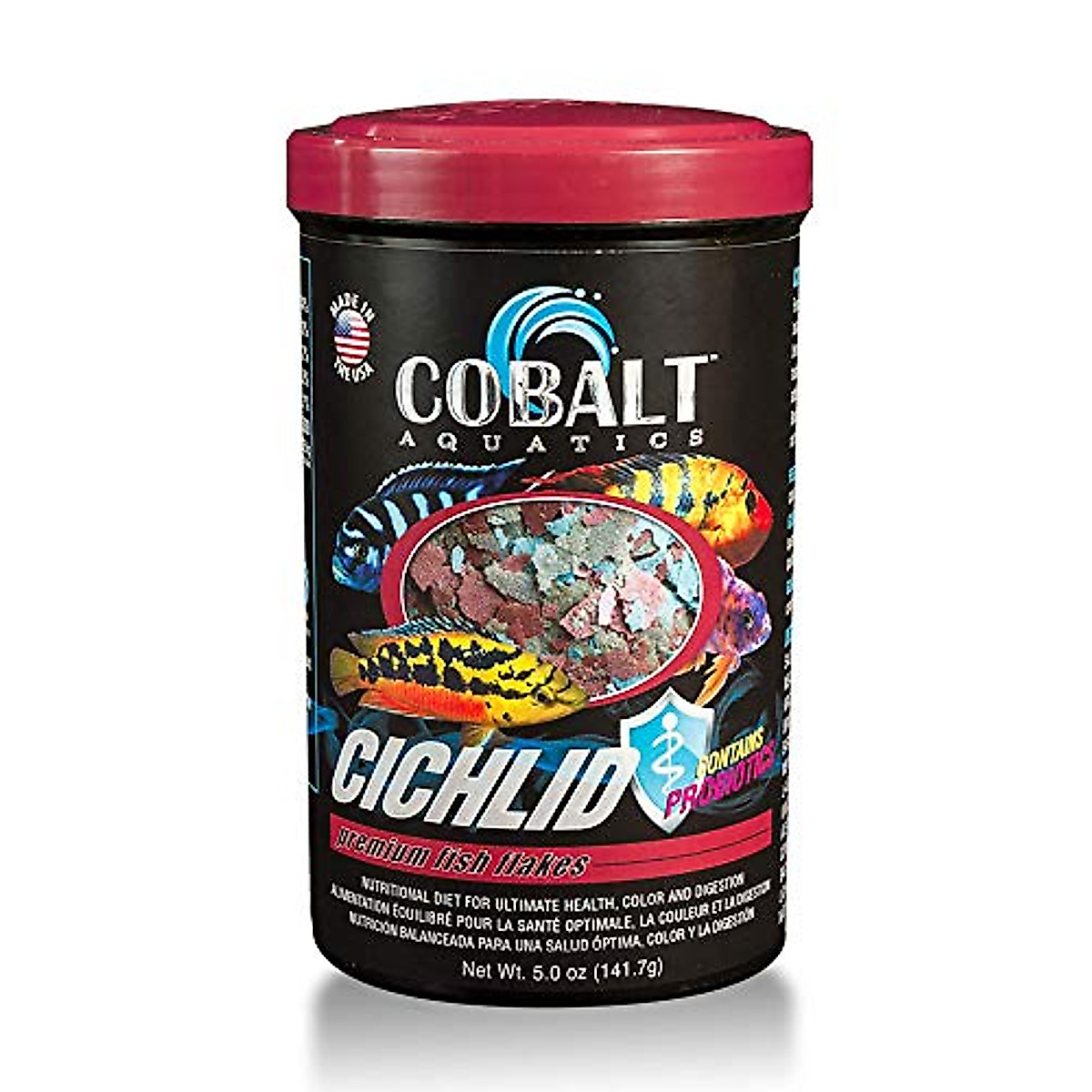 Cobalt Aquatics Cichlid Flakes 5 oz.,Natural,24002N