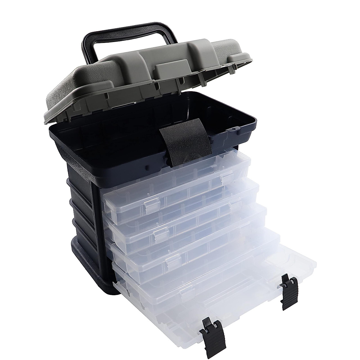 Ducurt Tackle Box Fishing Box Organizer Large Tackle box Organizers and Storage 4 Layers Tacklebox