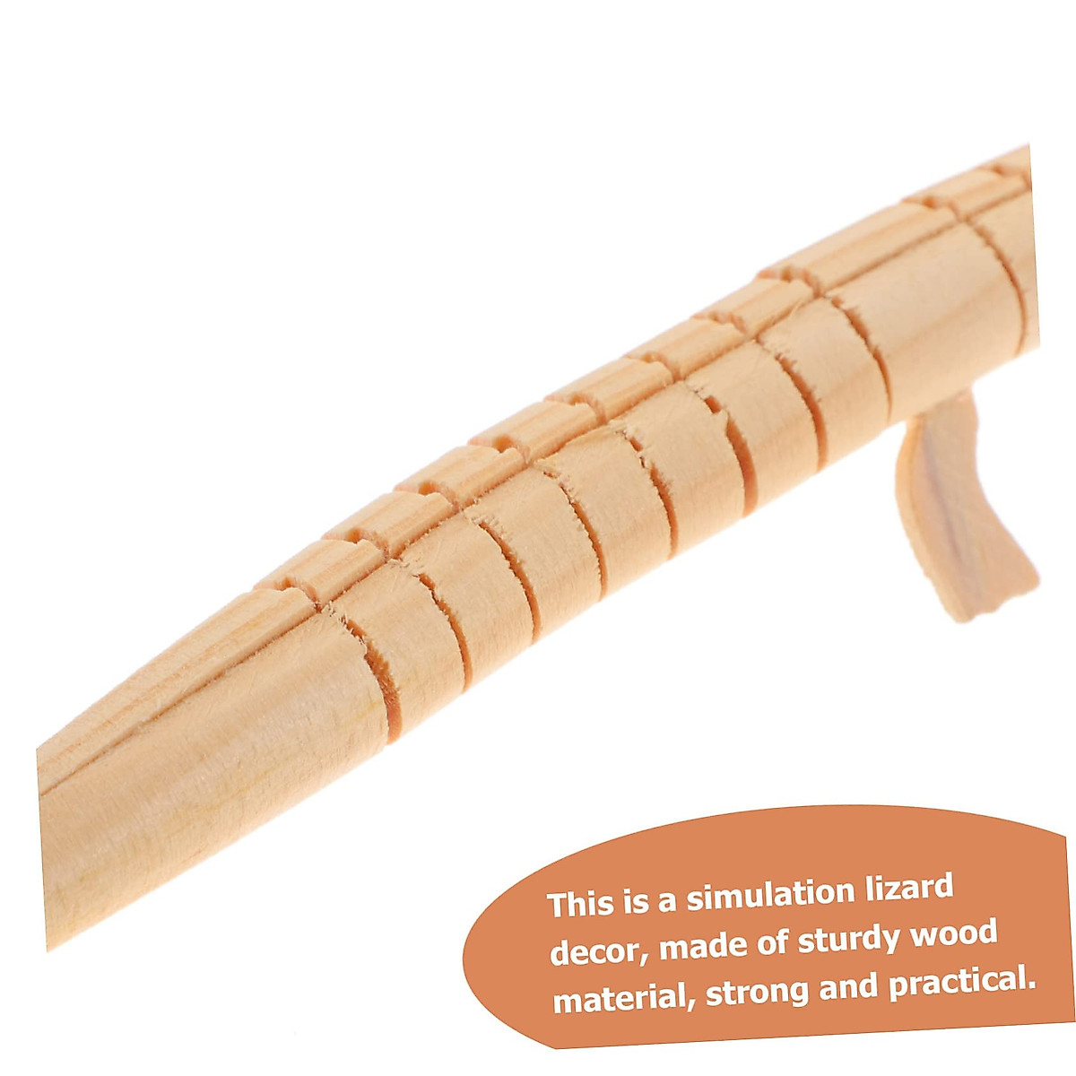 SAFIGLE 5pcs Unfinished Lizard Model Lizard Wiggle Reptile Chameleon Prank Props Wood Lizard Toy Wood Lizards to Paint Flexible Timber Lizard Animal Wooden Craft Supplies Artificial Child