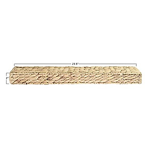 Creative Co-Op Handwoven Water Hyacinth Floating Wall Shelf
